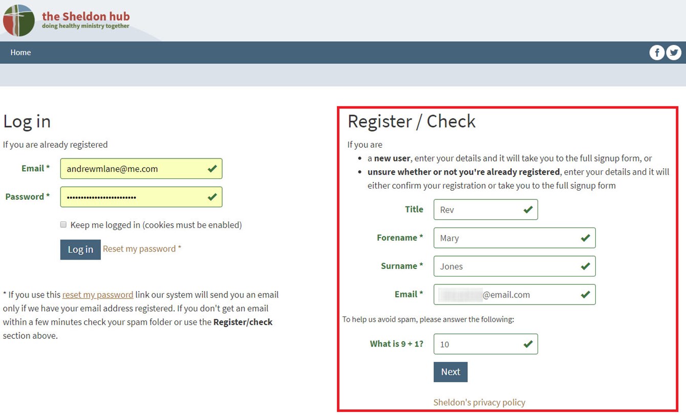 How to register for the Hub